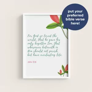Personalized Bible Verse Frame - FlowerStore.ph | Same-Day Flower Delivery