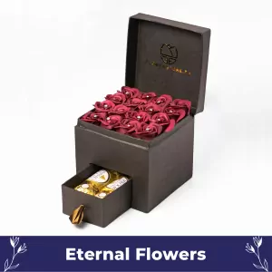 Dark Red Eternal in Brown Love Box - Online Gift Delivery - Philippines ...