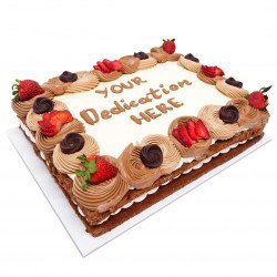 Chocolate Strawberry Dedication Cake. - Online Gift Delivery ...