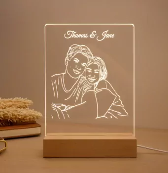 Warm White Customized Engraved Lamp - Online Gift Delivery ...