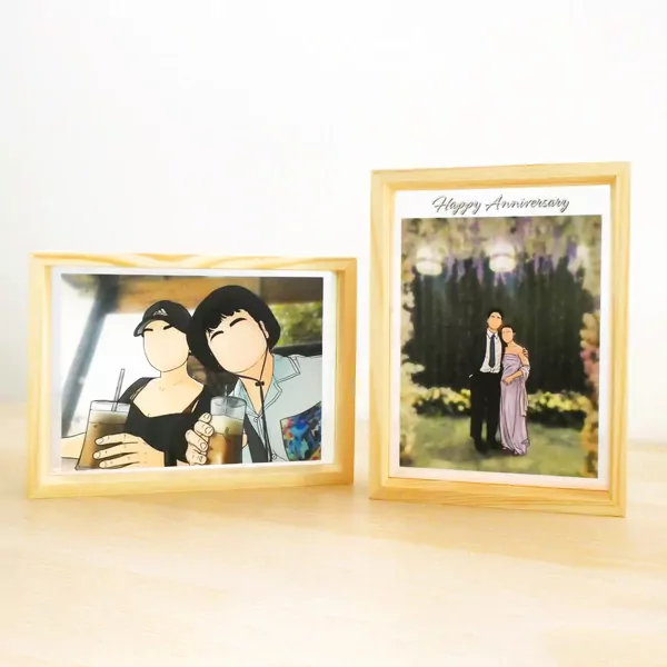 Personalized Faceless Art Wood Frame - Online Gift Delivery ...