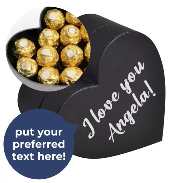 Personalized Ferrero Heart Box - FlowerStore.ph | Same-Day Flower Delivery