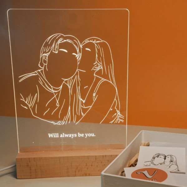 Warm White Customized Engraved Lamp - Online Gift Delivery ...