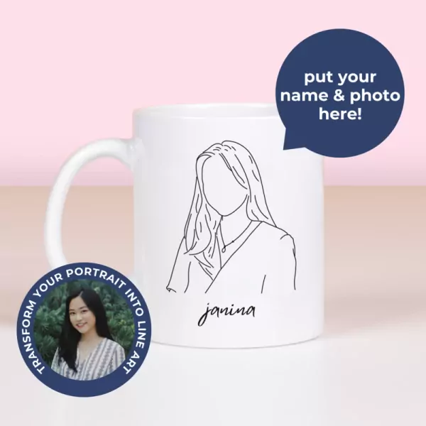 Personalized Line Art Mug | Gifts | Potico - Potico.ph | Gifts For Any ...