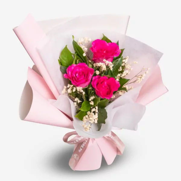 3 Pink Roses for Sale Philippines | FlowerStore.ph - FlowerStore.ph ...