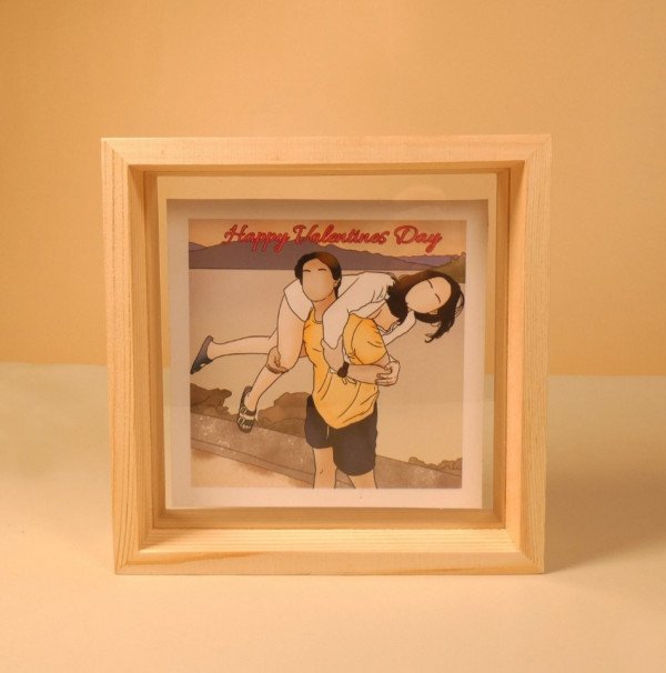 Personalized Faceless Art Wood Frame - Online Gift Delivery ...