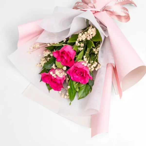 3 Pink Roses for Sale Philippines | FlowerStore.ph - FlowerStore.ph ...