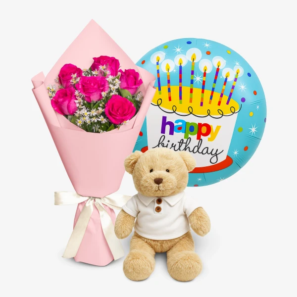 Pink Surprise Birthday Bundle - Potico.sg | Gifts for any Occasion