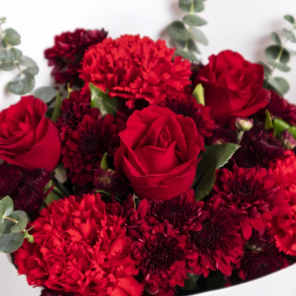 Dear Darling - Red Roses, Carnations, & Chrysanthemum Bouquet - Potico ...