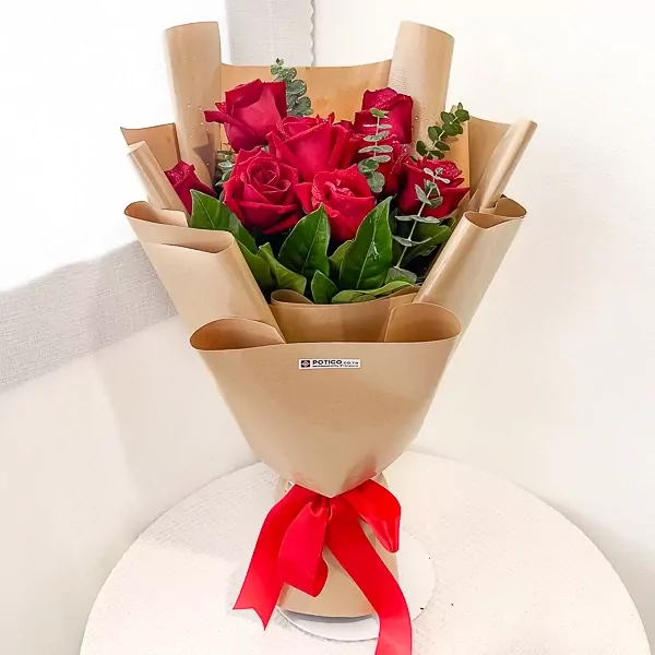 Beautiful You 12 red roses bouquet Valentine's Day flowers - Potico.co ...