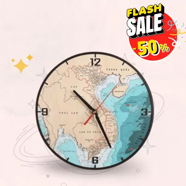 Đồng Hồ Gỗ Treo Tường Poticovn Hoa Tươi Giao Trong Ngày Ý Tưởng Quà Tặng Độc Đáo