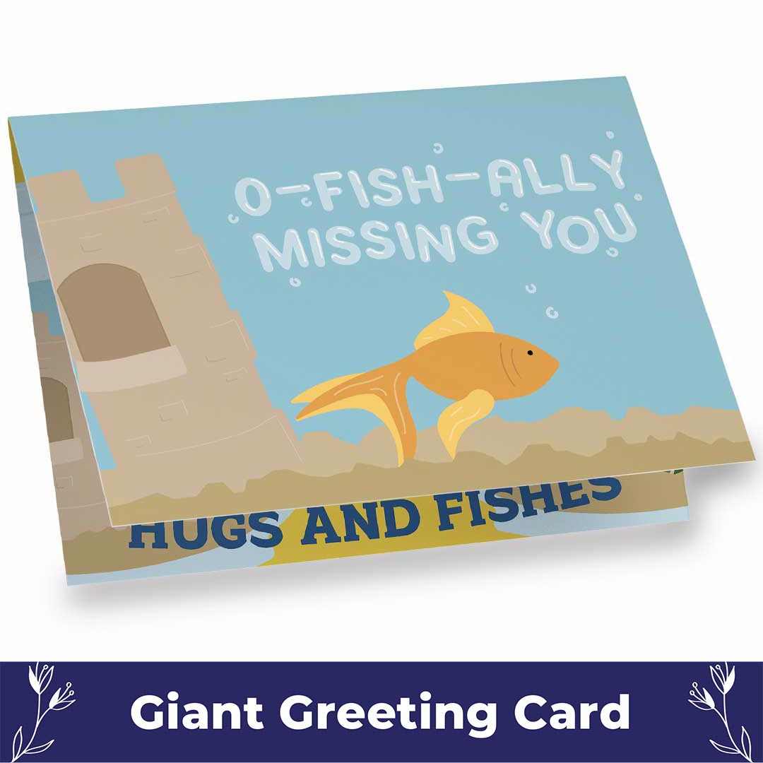 O-FISH-ally Missing You Giant Card - Online Flower Delivery ...
